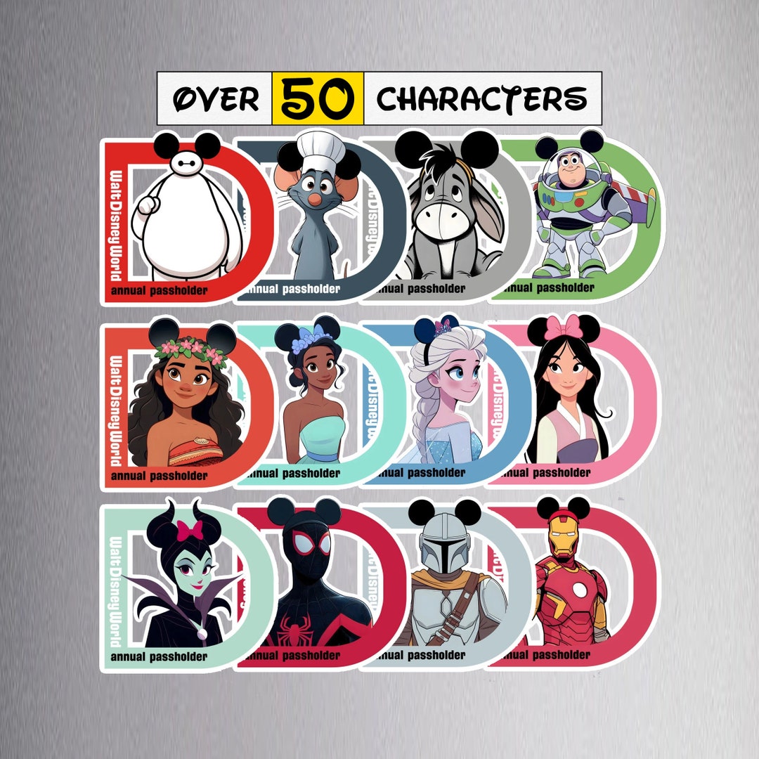 Disney Annual Passholder Sticker for Laptop, Personalized Character ...