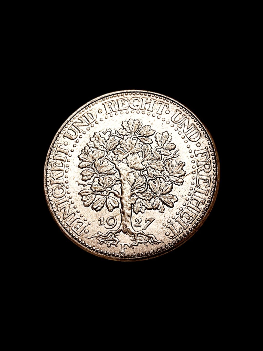 1927 Germany Oak Tree Silver Plated Coin – Weimar Republic ...