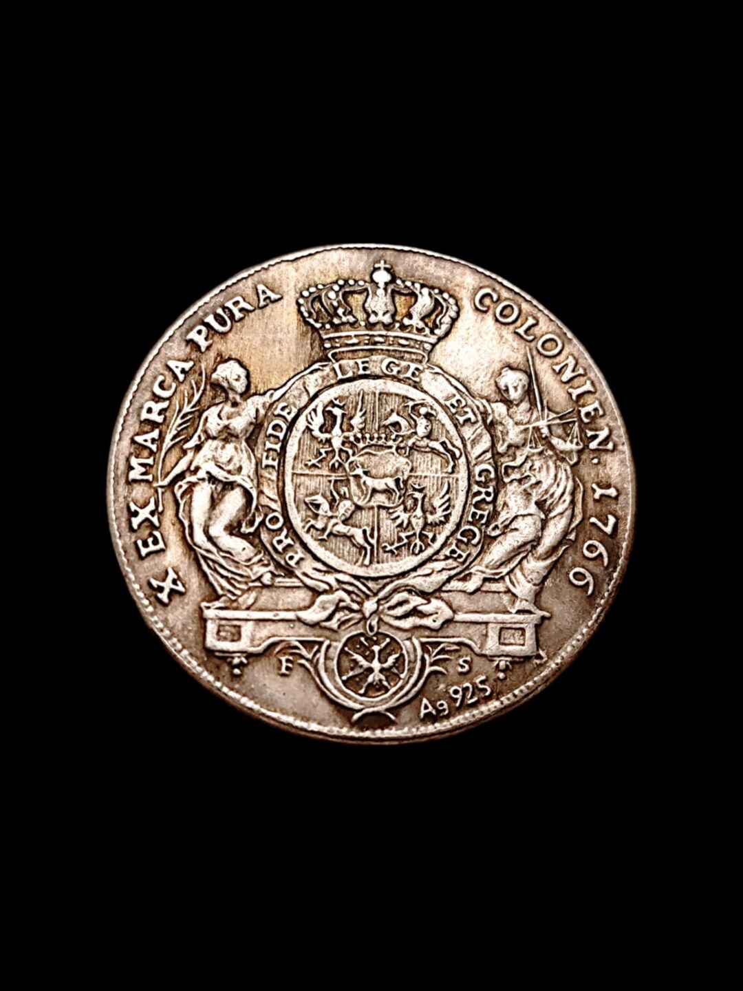 1766 Polish–lithuanian Commonwealth Silver Plated Coin – Stanislaus II ...