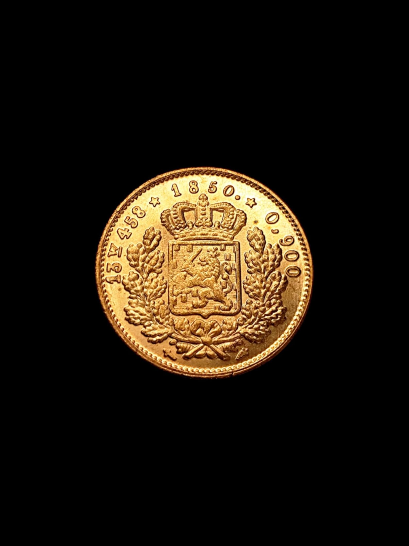 Netherlands 10 Gulden 1850–1858 Willem III – Gold-plated Historic ...