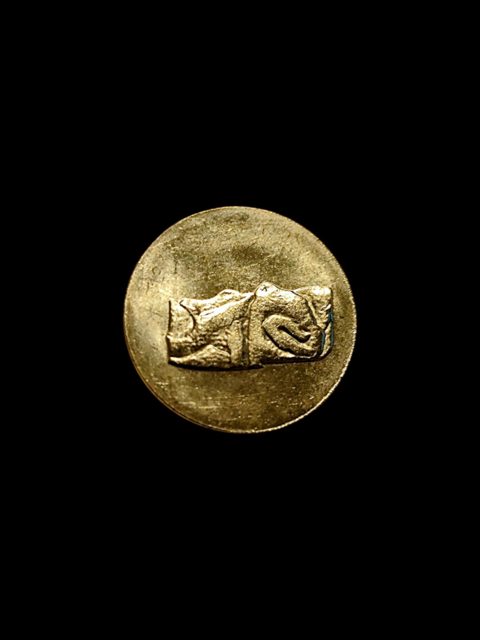 Stater (lydian) 610-546 BC BC, Commemorative Souvenir Coin. Gold Plated ...