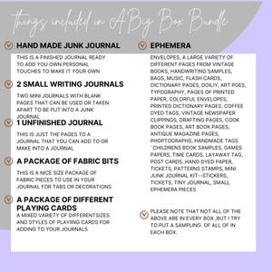 Junk Journal Bundle Plus Bonus Handmade Purple Quilt Junk Journal & Ephemera Vtg Paper, Vintage ...