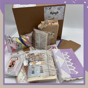 Junk Journal Bundle Plus Bonus Handmade Purple Quilt Junk Journal & Ephemera Vtg Paper, Vintage ...