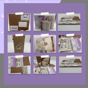 Junk Journal Bundle Plus Bonus Handmade Purple Quilt Junk Journal & Ephemera Vtg Paper, Vintage ...