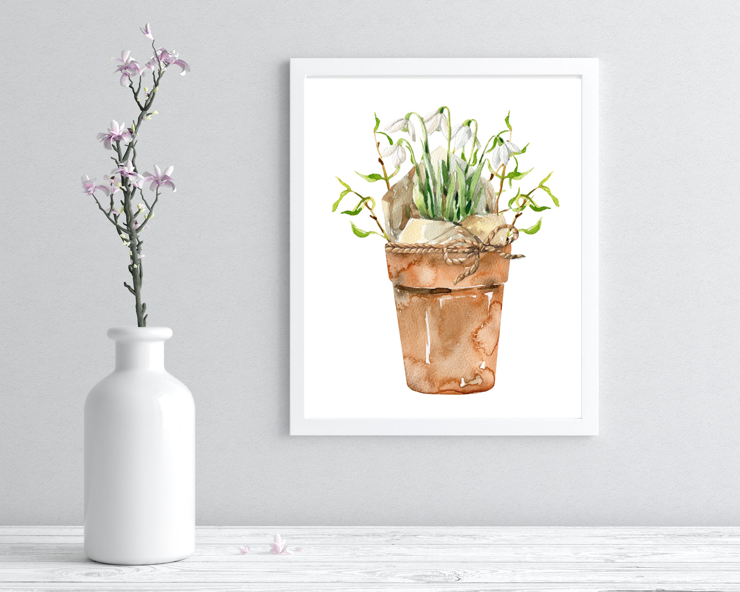 Potted Plant Theme Bundle Mailed Prints Set 6, Printed & Mailed Plant ...