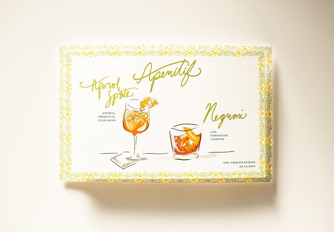 Custom Wedding Cocktail Menu, Custom Cocktail Menu, Timeless Cocktail ...