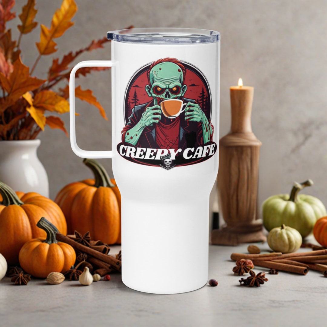 Creepy Cafe Logo Travel Mug With Handle - Etsy
