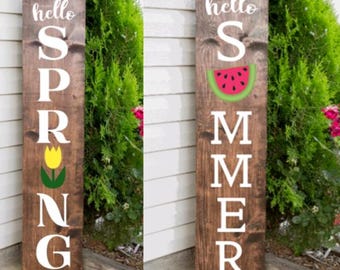 Hello Summer Front Porch Sign | Summer Front Porch Decor | Welcome Sign ...