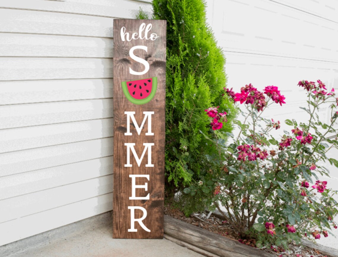 Hello Summer Front Porch Sign | Summer Front Porch Decor | Welcome Sign ...