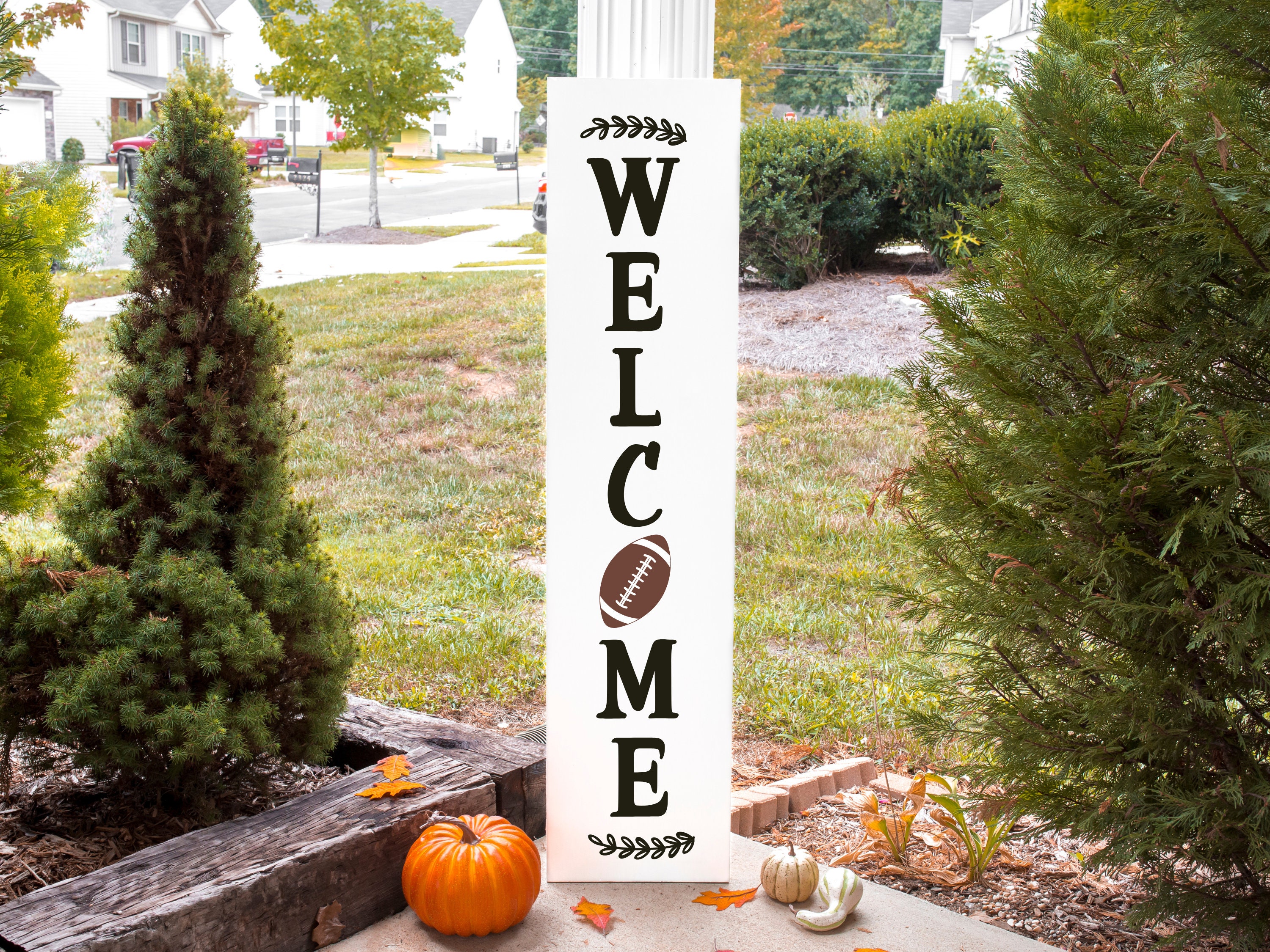 Welcome Football Front Porch Leaner | Welcome Sign for Front Porch ...