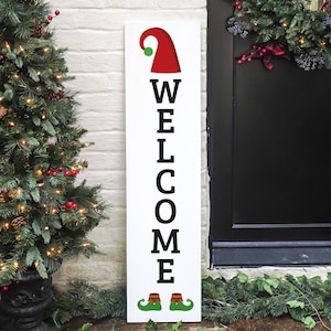 Elf Christmas Welcome Sign - Christmas Porch Leaner - Etsy