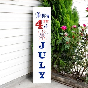 Happy 4th of July Front Porch Sign | Welcome Sign for Front Porch ...