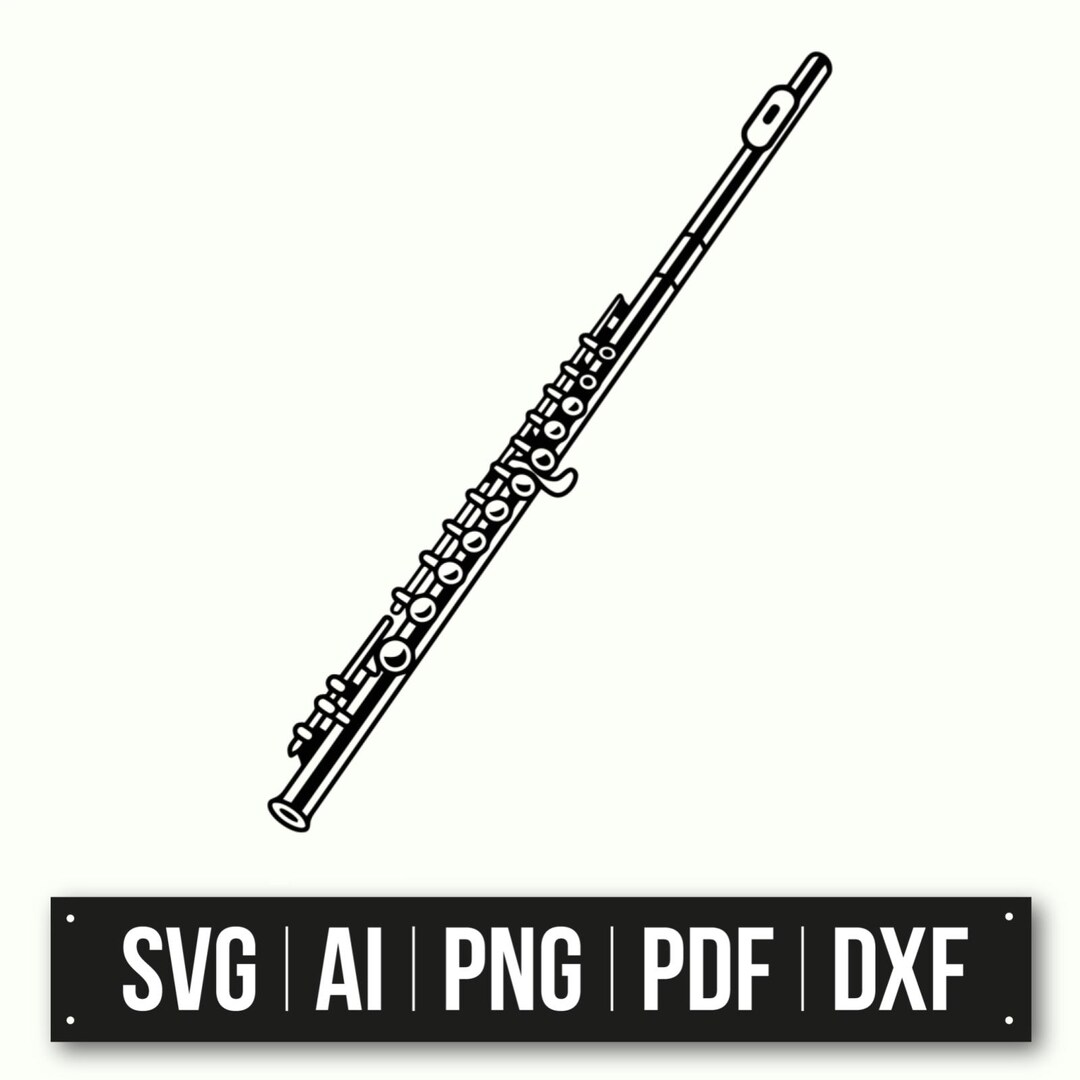 Vector Flute Illustration | Music Instrument Graphic | Flute SVG File ...