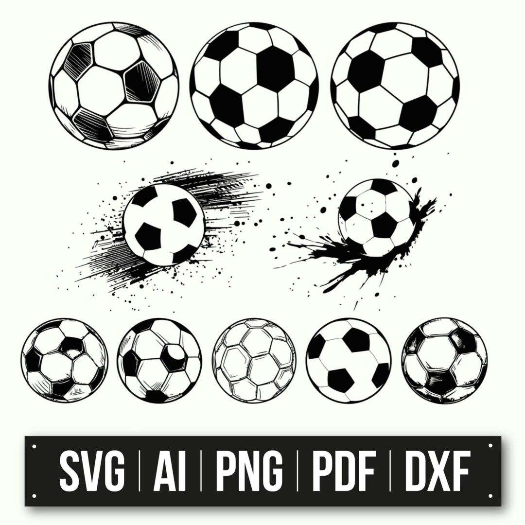 Soccer Ball Vector Clipart | Instant Download | Football SVG Bundle ...