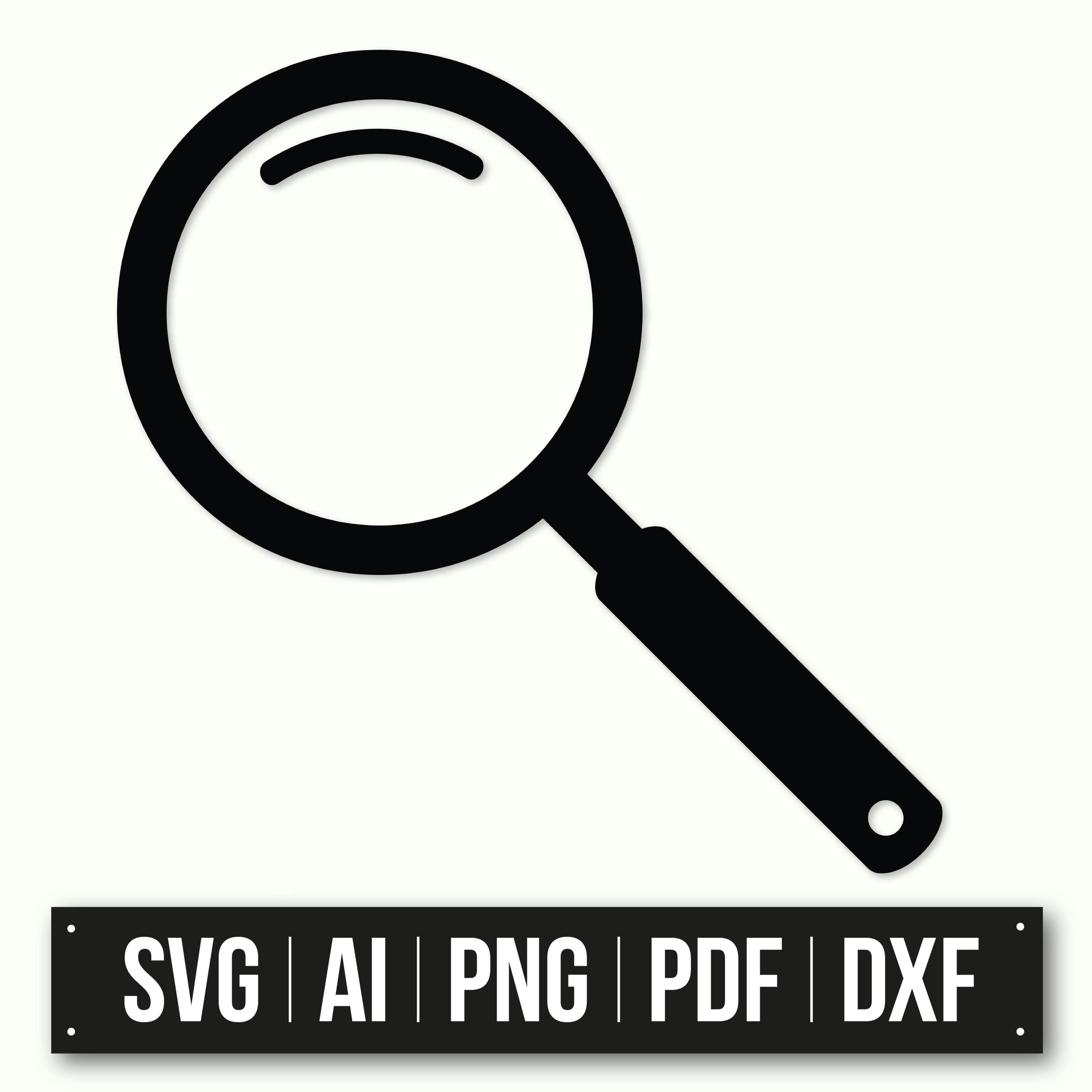 Minimalist Magnifying Glass Icon | Instant Download | Vector File for ...