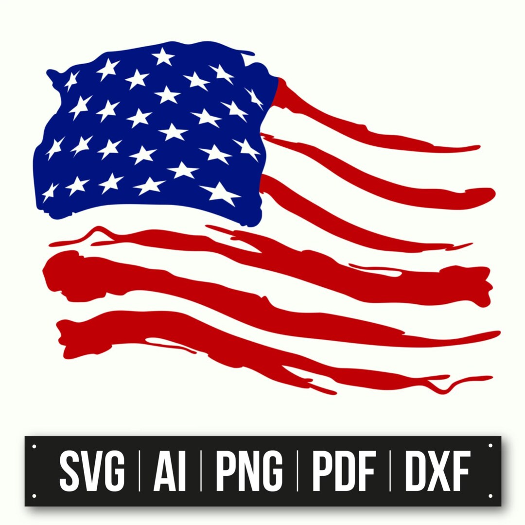 American Flag SVG | Patriotic Clipart | USA Flag Design | Independence ...