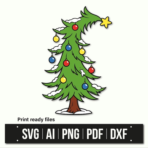 Grinch Tree Svg - Etsy
