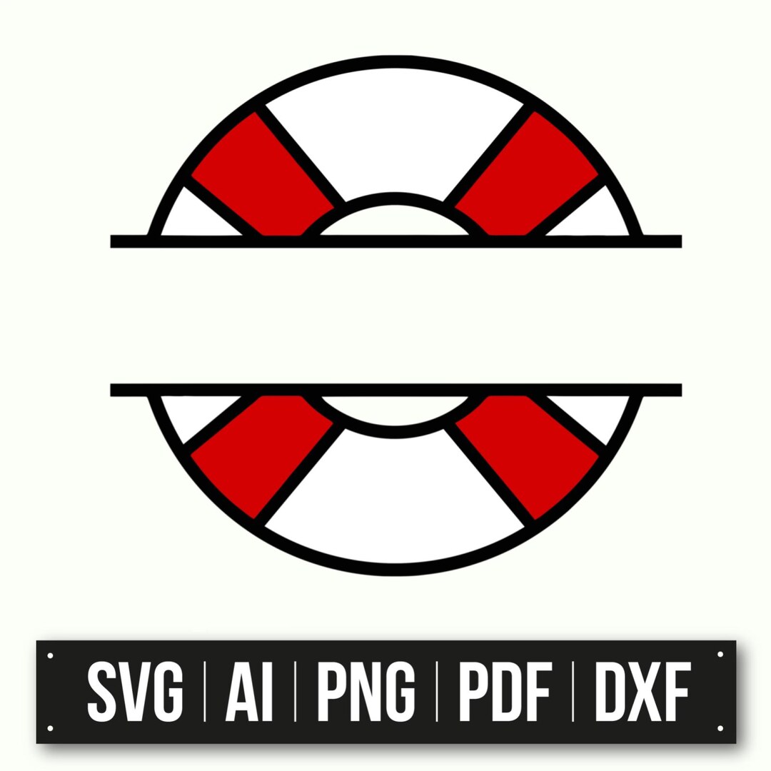 Lifebuoy Design | Nautical SVG | Red and White Clipart | Lifebuoy ...
