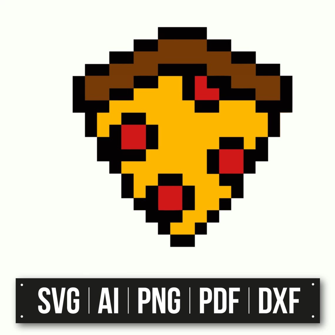 Pixel Art Pizza Slice | Retro 8-bit Style | Instant Download | Pixel ...