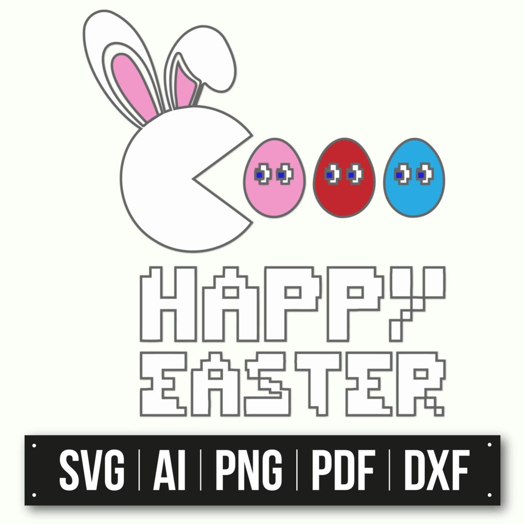 Happy Easter Pixel Art | Retro Game Bunny Ears | Easter Egg Hunt ...