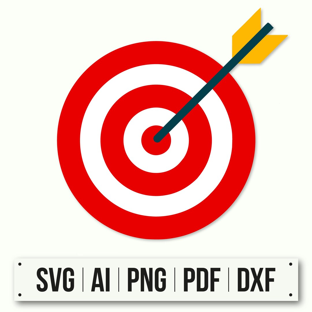 Target With Arrow SVG | Instant Download | Archery Target Board Digital ...