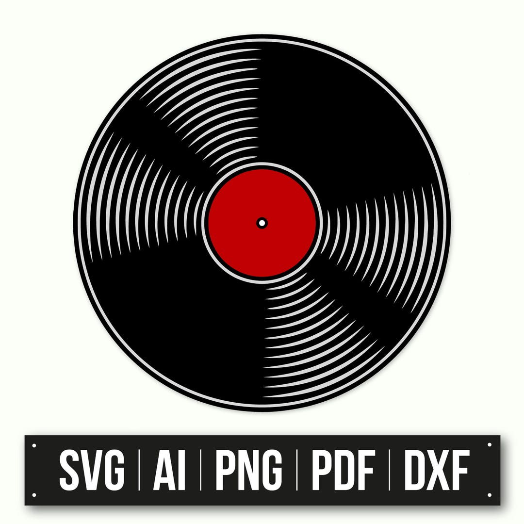 Vinyl Record SVG | Music Record Clipart | Retro Turntable Cut File ...