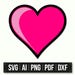 Valentine’s Day Pink Heart Clipart | Instant Download | Pink Heart SVG ...