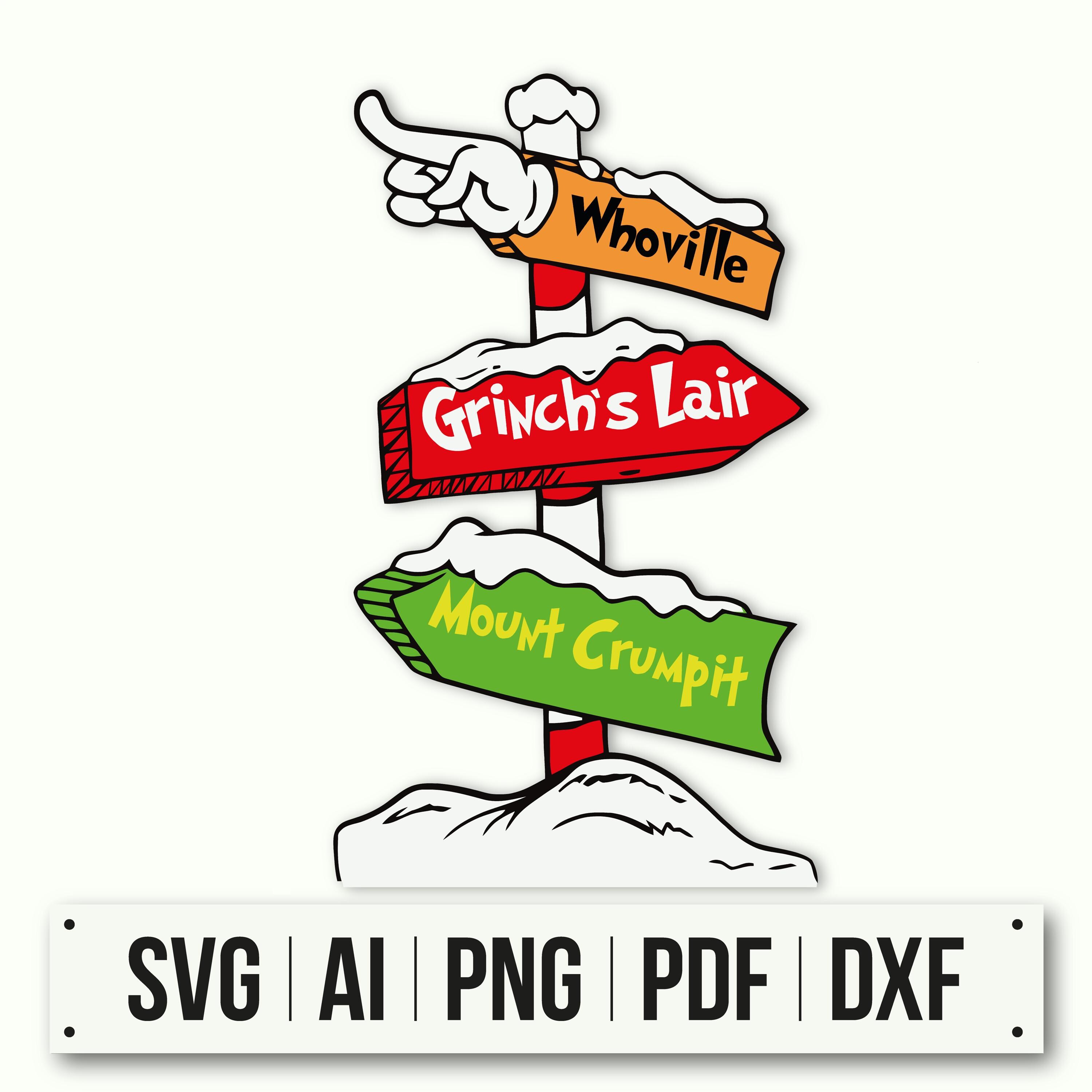 Grinch Sign SVG | Grinch Sign Post and Signs | Christmas Grinch SVG ...