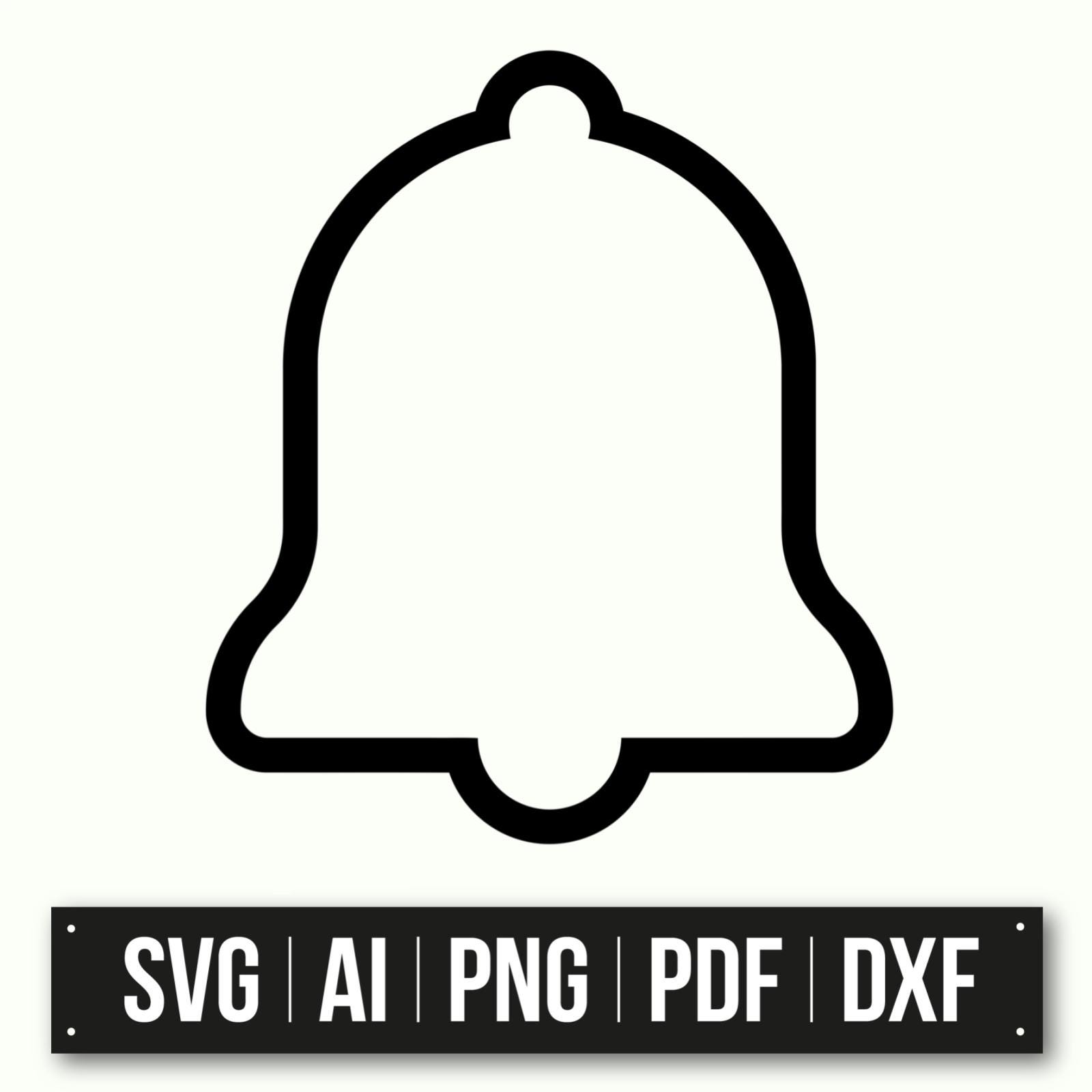 Bell Outline Clipart | Instant Download | Vector Design for DIY ...