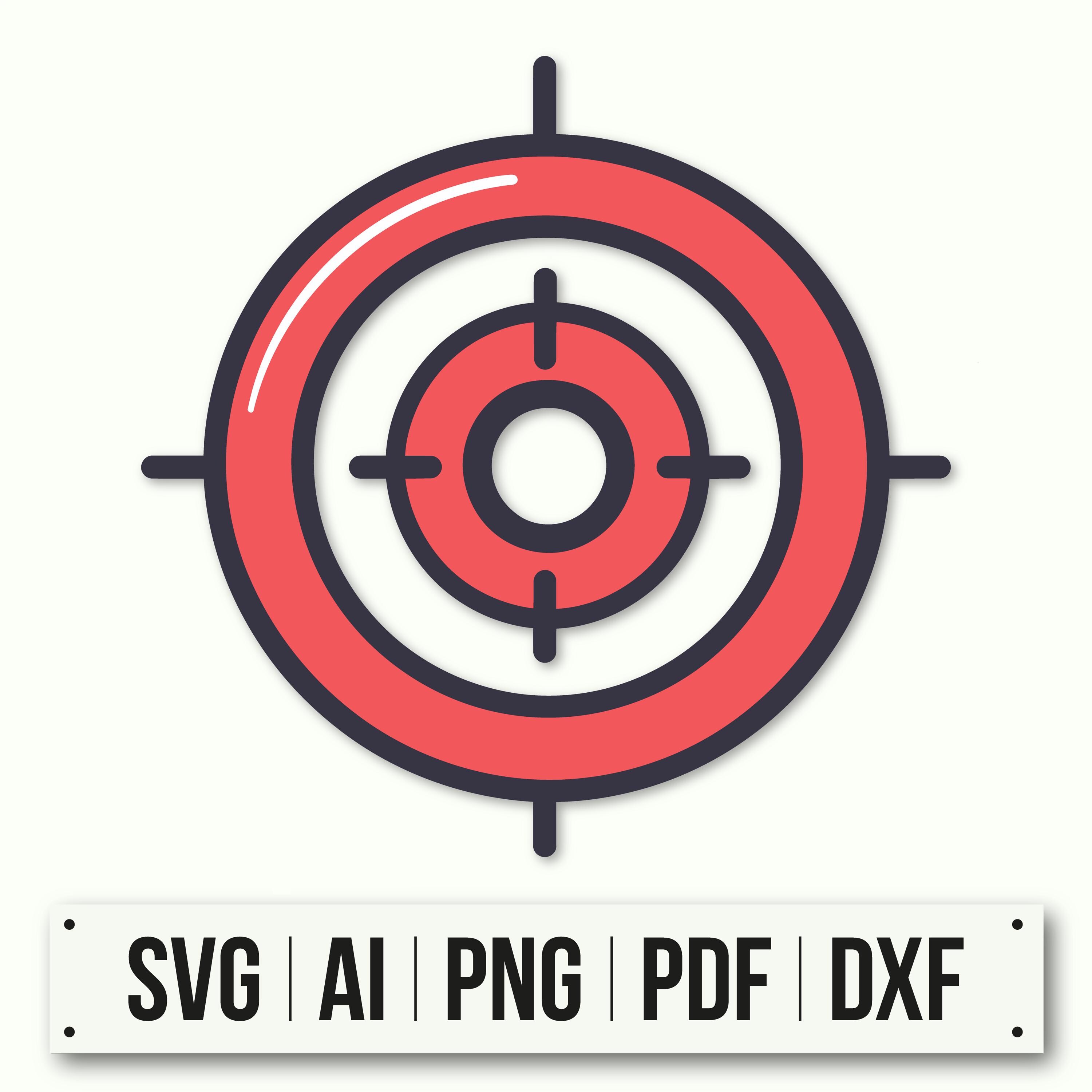 Target SVG and PNG Files Clipart | Instant Download | Archery Target ...