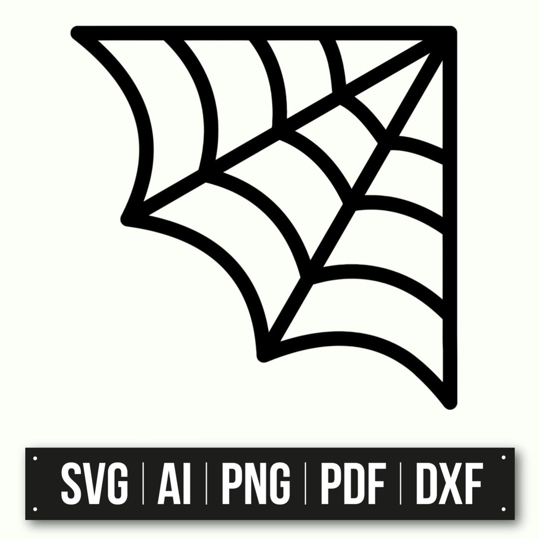Spider Web Corner Design | Instant Download | Halloween Decor SVG ...
