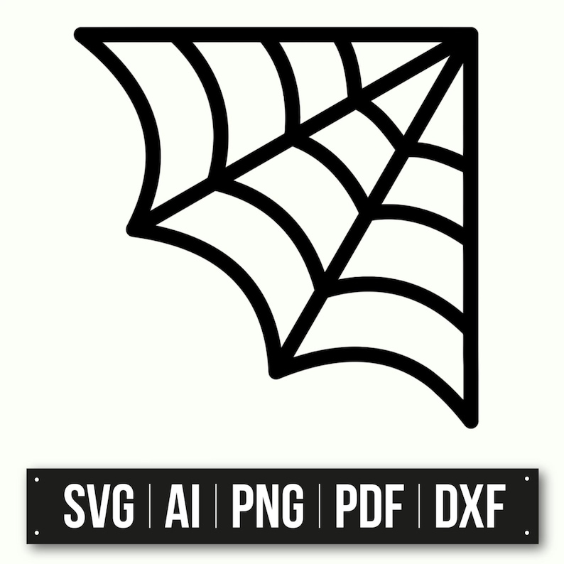 Spider Web Corner Design | Instant Download | Halloween Decor SVG ...