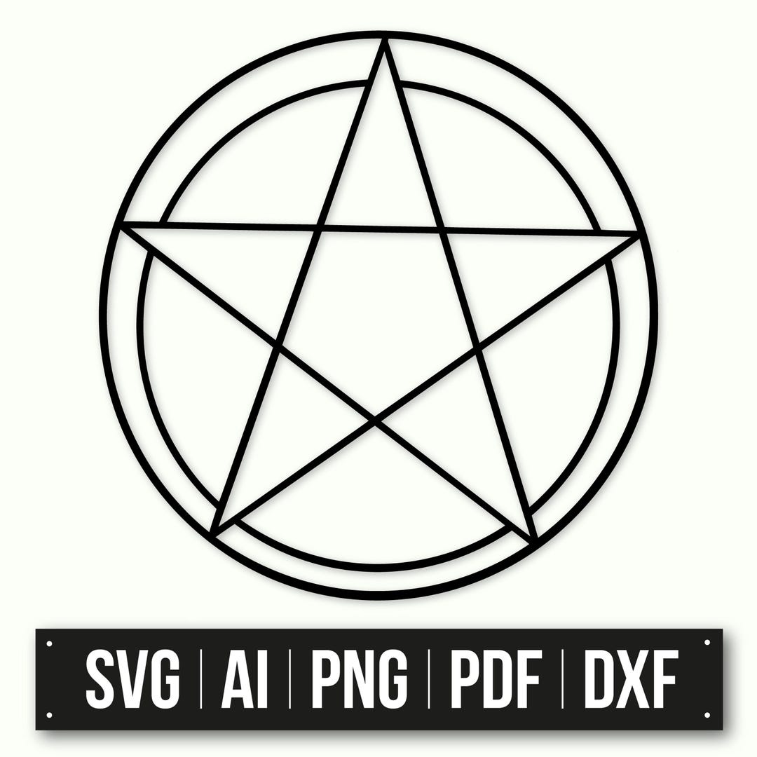 Pentagram SVG Cut File | Witchy Star Clipart | Pagan Instant Download ...