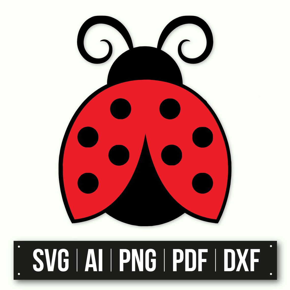 Stylish Ladybug Graphic Design | Instant Download | Red Black Vector ...
