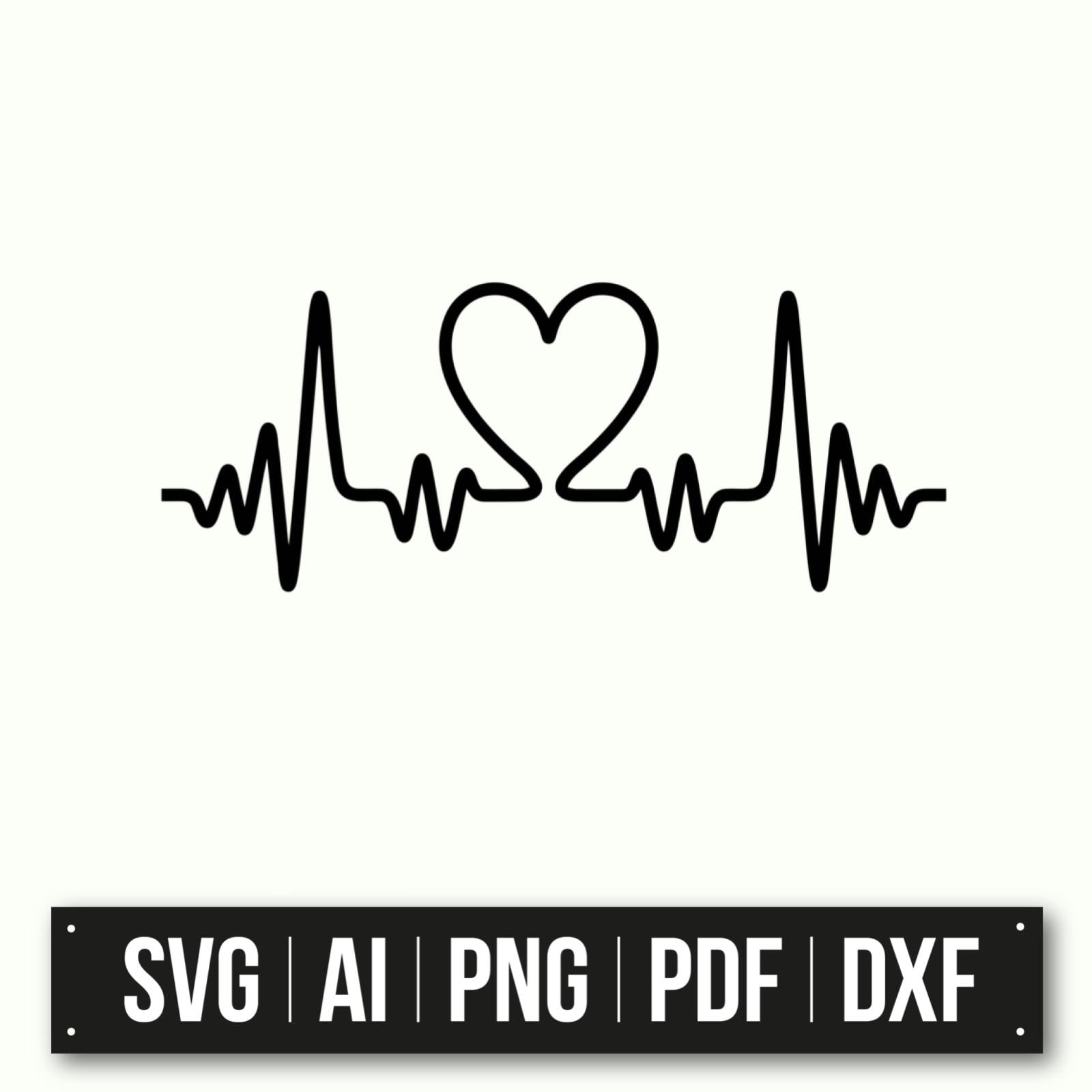 Heartbeat Line Art | Heartbeat SVG | Heartbeat Clipart | Heartbeat ...