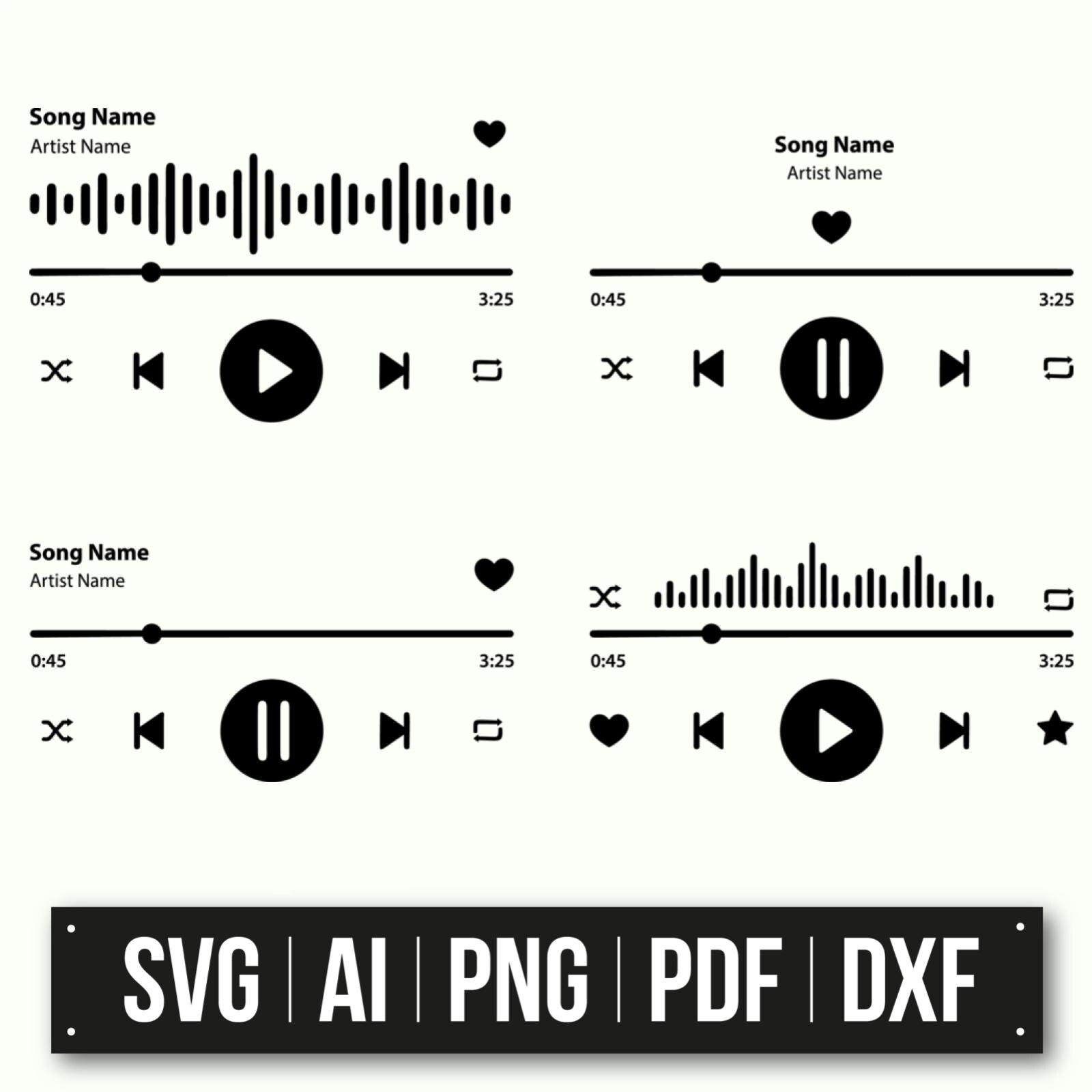 Music Player Interface | Audio Control Icons | Sound Wave Graphics ...