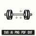 Dumbbell Clipart | Fitness SVG | Gym Decor | Workout Design ...