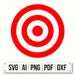 Bullseye Target SVG | Instant Download | Archery Target Board Digital ...