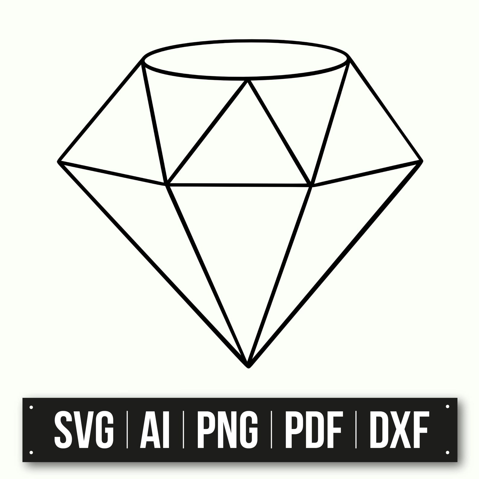 Diamond Svg | Diamond Cut File for Cricut | Glowforge Design | Wedding ...