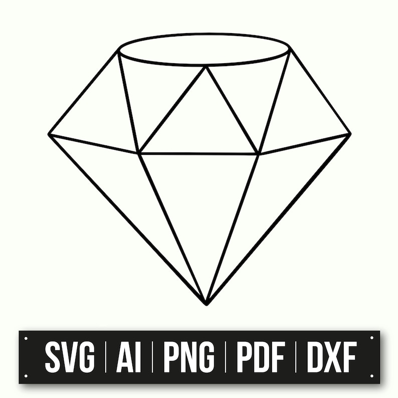 Diamond Svg | Diamond Cut File for Cricut | Glowforge Design | Wedding ...