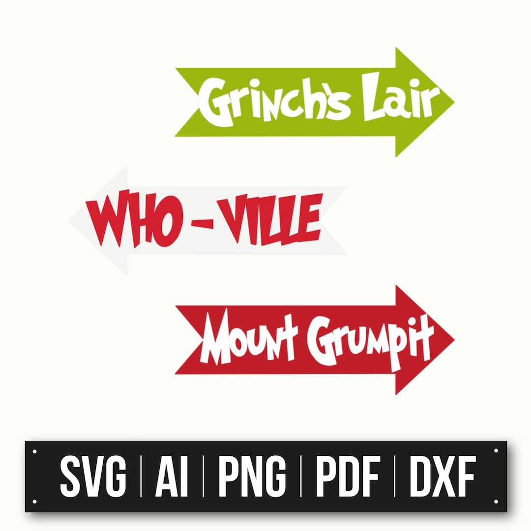 Grinch's Lair | Who-ville | Mount Grumpit | Christmas Signs | Holiday ...