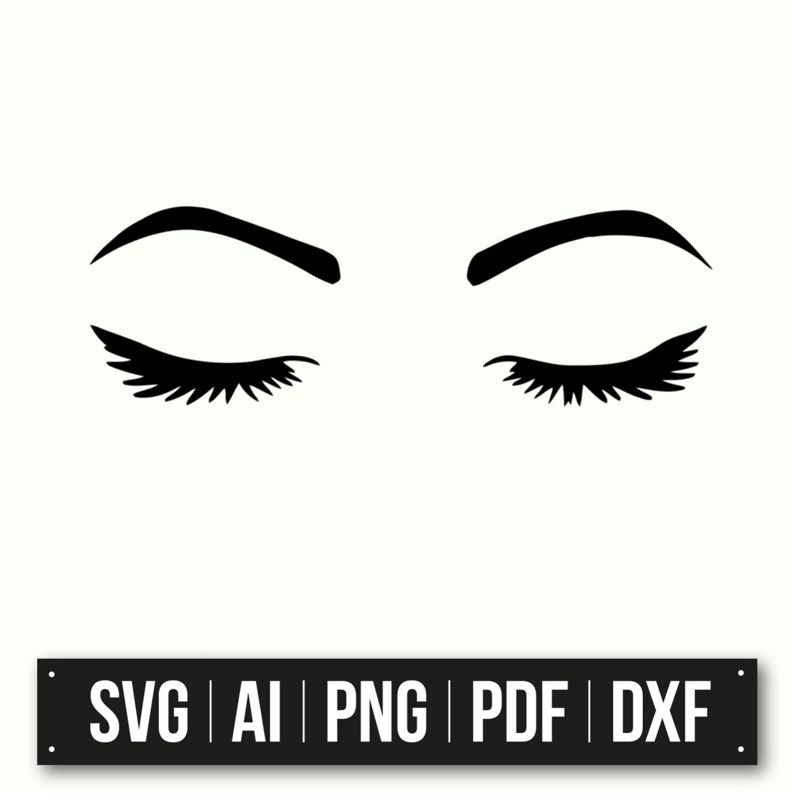 Minimalist Eye Design | Closed Eyes Illustration | Eyelash Art | Beauty ...