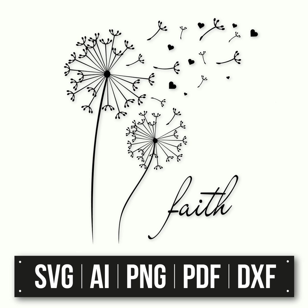 Dandelion Scatter Kindness | Faith Dandelion SVG | Dandelion Blowing ...