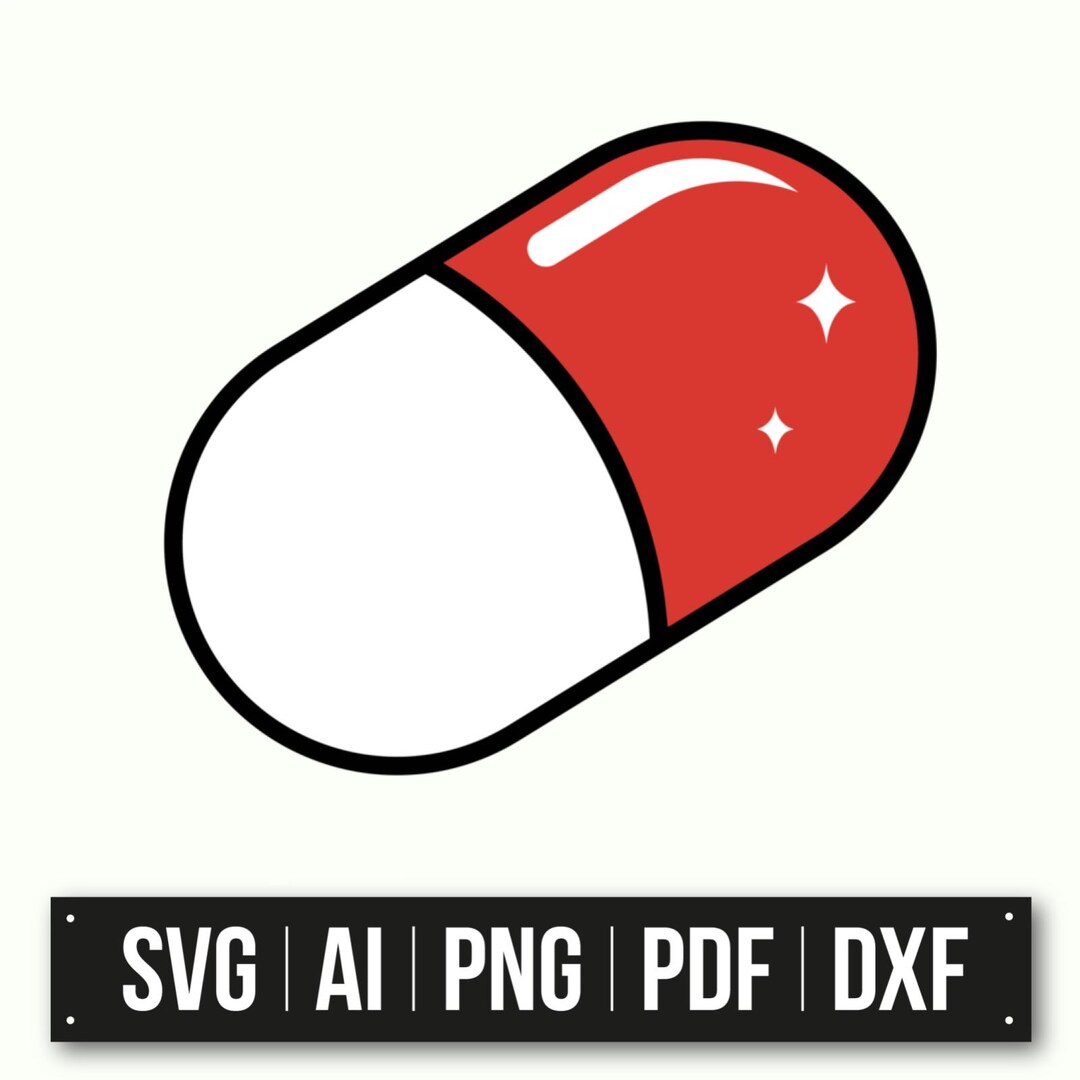 Red White Capsule Design | Shiny Graphic Element | Medical Theme Art ...