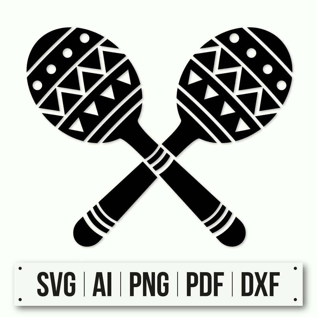 Maracas Clipart | Musical Instrument SVG | Geometric Pattern Design ...