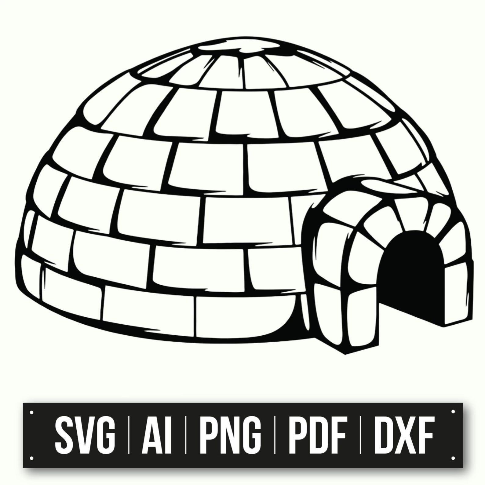 Igloo Clipart | Vector Igloo Design | Winter Theme SVG | Arctic House ...