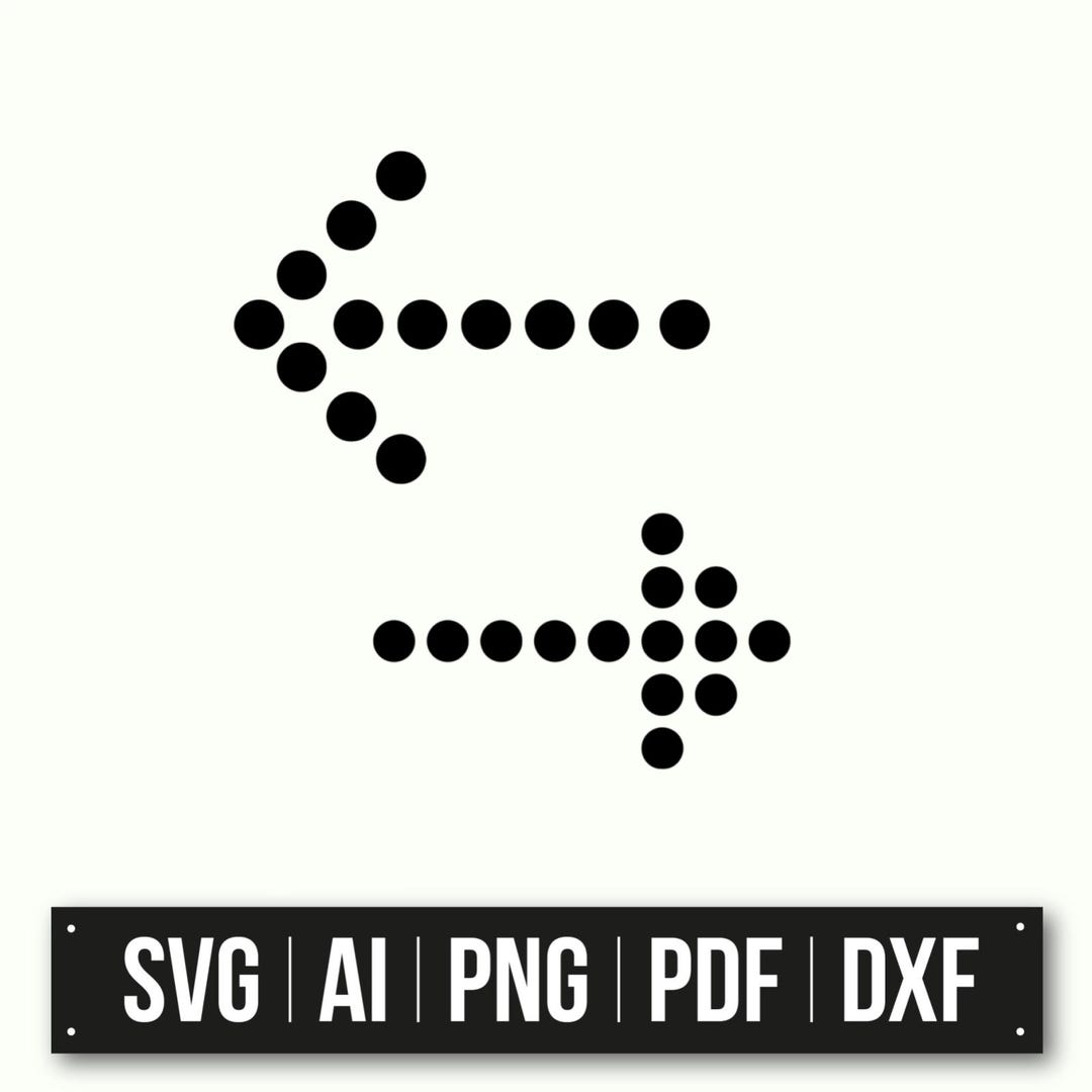 Dotted Arrow Vector Set | Arrow SVG | Decorative Arrows | Instant ...