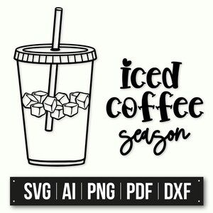 Cold Brew SVG | Coffee Cup Design | Instant Download | Summer Beverage ...