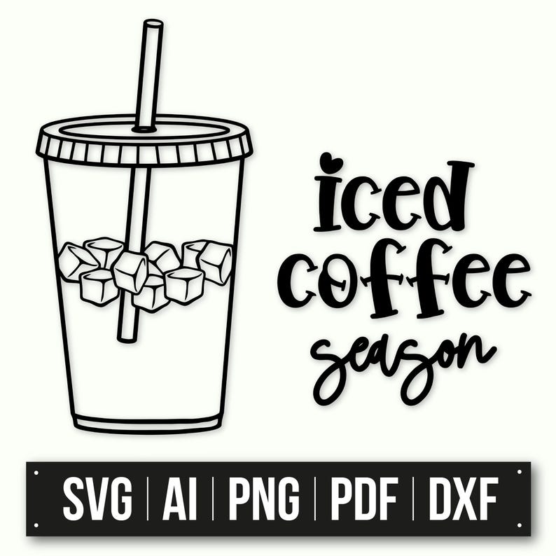 Cold Brew SVG Coffee Cup Design Instant Download Summer Beverage SVG ...
