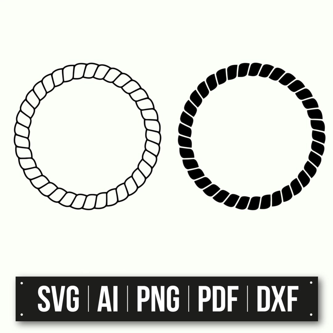 Rope Frame SVG | Circular Border Design | Nautical Clipart | Vector ...